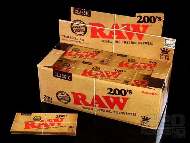raw rolling papers box